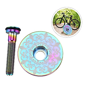 BESPORTBLE 1 Set Stem Cover Bike Fork Cap Headset Bolt Cover Bike Rainbow Cap Mountain Bike Top Cap Bike Stem Top Cap Cycling Top Cap Top Cap Headset Cap Bike Accessories Rope Alloy