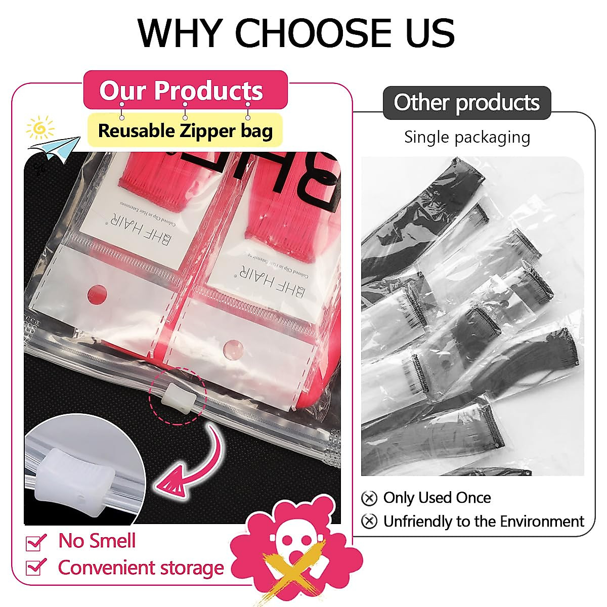 Colored Clip in Hair Extensions 22" 10pcs Straight Fashion Hairpieces for Party Highlights Green