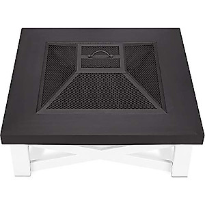 Real Flame 350-WHT Austin Fire Pit, White