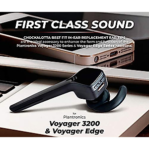 CHOCKALOTTA in-Ear Replacement Ear Tips Upgrade Compatible with Plantronics Poly Voyager 3200 / Edge (Fits Plantronics Explorer / Marque / Discovery / M Series Headsets) (Right Ear, Medium - 3pcs)