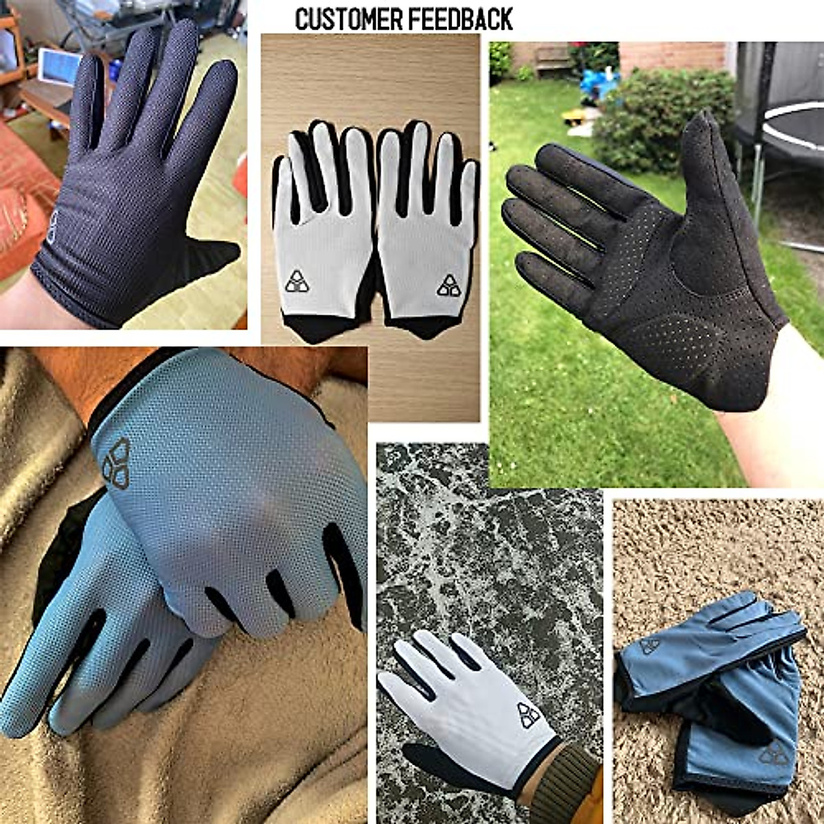 DUEECO Cycling Gloves,Bicycle Gloves,Bike Gloves for Men Women with 3MM XRD Padding Palm Classic Mountain Bike Gloves Riding Gloves On Road MTB Gloves with Touch Screen Medium(Palm Width 8-8.5cm)