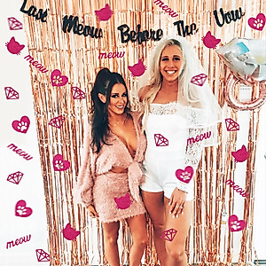 200 Pieces Cat Themed Confetti for Bachelorette Party - Last Meow Before The Vow Decorations, Cat Bridal Shower Confetti Table Scatter Decor, Meow Cat Party Supplies