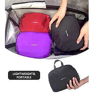 MRPLUM 30L Rucksack Foldable Ultralight Packable Backpack, Unisex Durable Handy Daypack for Travel & Outdoor Sports Durable & Waterproof (Black)