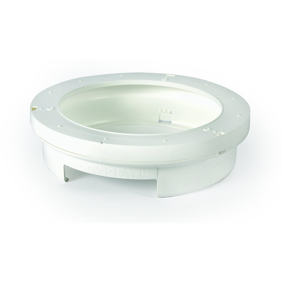 Camco 9-inch Pop-A-Plate Plastic Plate Dispenser | Ideal for Compact Spaces, RVs and Trailers | Mounts Under Cabinets or Shelves | White (57001)