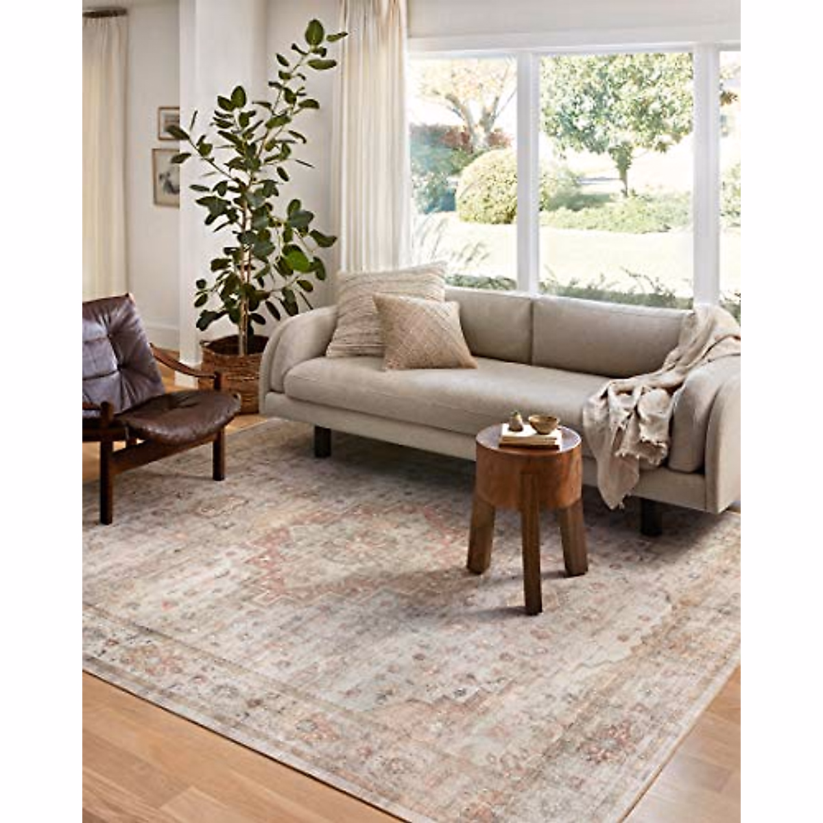 Loloi II Heidi Collection HEI-02 SAGE/Multi, Traditional 7'-6" x 9'-6" Area Rug