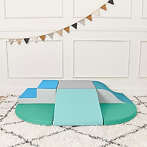 ECR4Kids SoftZone Little Me Wall Climb and Slide, Beginner Playset, Contemporary, 6-Piece