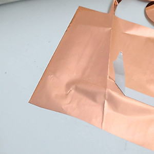 Tableclothsfactory Blush/Rose Gold Round Chain Foil Fringe Door Window Curtain Party Backdrop, Metallic Gold Tinsel Streamer Party Decor - 3ftx6.5ft