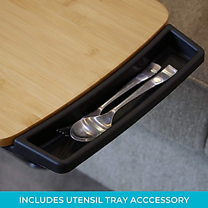 Stander Tray Table Accessory Bundle, Cup Holder, Utensil Compartment, and Base Tube Organizer for Stander and Able Life Tray Tables