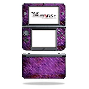 MightySkins Carbon Fiber Skin for Nintendo New 3DS XL (2015) - Purple Sky | Protective, Durable Textured Carbon Fiber Finish | Easy to Apply, Remove, and Change Styles | Made in The USA