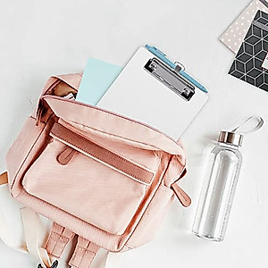 Piasoenc Wood Clipboards, Recycled Hardboard Clipboards, White Clipboard for Office, School, Teacher, A5 Standard Size 6" x 9", Paper Clip Holder, Document Holder, Writing Board with Pen Holder