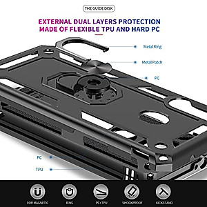 LeYi for Moto G Power 2021 Case with [2 Pack] Tempered Glass Screen Protector (Not Fit 2020/2022), [Military-Grade] Shockproof Phone Case with Kickstand for Motorola Moto G Power 2021, Black