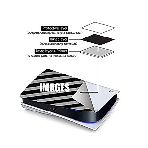 rilixuy Games Skin Stickers Cover for Playstation 5 Console,Ps5 Dualsense Controller Decal,Durable,Scratch Resistant,Bubble-Free,Compatible with Playstation 5 Disk-god-2