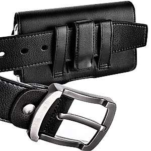 Stronden iPhone SE (2022, 2020) iPhone 8 iPhone 6S 7 Belt Case with Clip, Leather Belt Clip Case Holster Pouch Cell Phone Holder (Fits Otterbox Symmetry Case On)