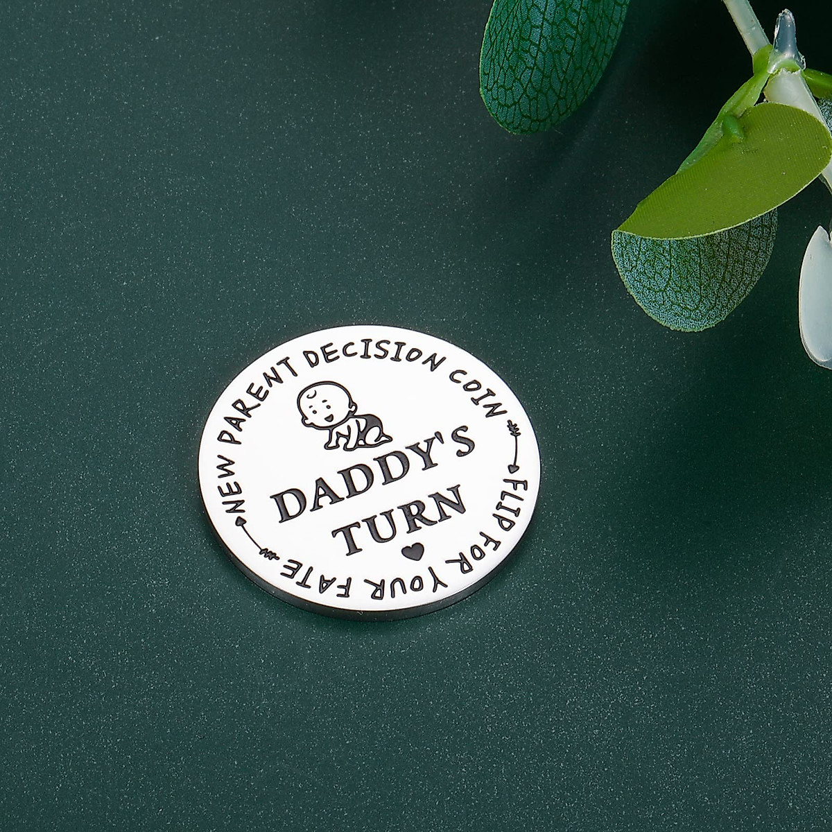 Christmas Stocking Stuffers for Him Her New Parent Gifts for Mom Dad Funny Decision Coin for Pregnancy Women Fate New Baby Boys Girls Shower Gifts Wife Husband Mother’s Day Father’s Day Double-Sided