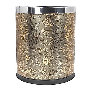Operitacx European Trash Can Double Layer Wastebasket Decorative Garbage Lidless Waste Paper Basket Container for Bathroom Bedroom Kitchen Home Hotel KTV