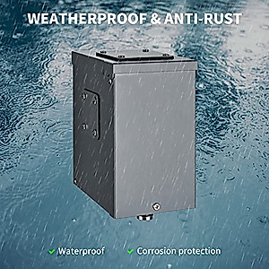 30 Amp Power Inlet Box, Briidea NEMA 3R Generator Inlet Box with 5 Preserved Holes, NEMA L14-30P, 125/250 Volt, 7500 Watts Generator Transfer Switch, Weatherproof for Outdoor Use