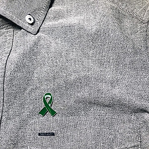 Mental Health Awareness Pin 50 Pcs Green Ribbon Pins Liver Cancer Cerebral Palsy Organ Donation Awareness Products