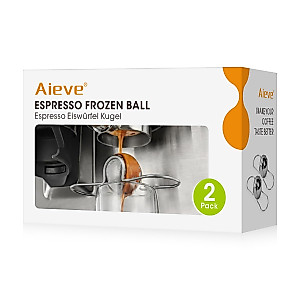 AIEVE Espresso Frozen Ball for Espresso Coffee, Stainless Steel Espresso Chilling Ball (2 Set)