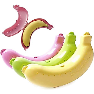 Yellow Banana Storage BPA-Free Outdoor Travel Case, Food Containers,Keep Fresh Banana Keeper and Protector, Cute Banana Carrier Storage Box for Picnic Camping Food Containers Kitchen and Dining