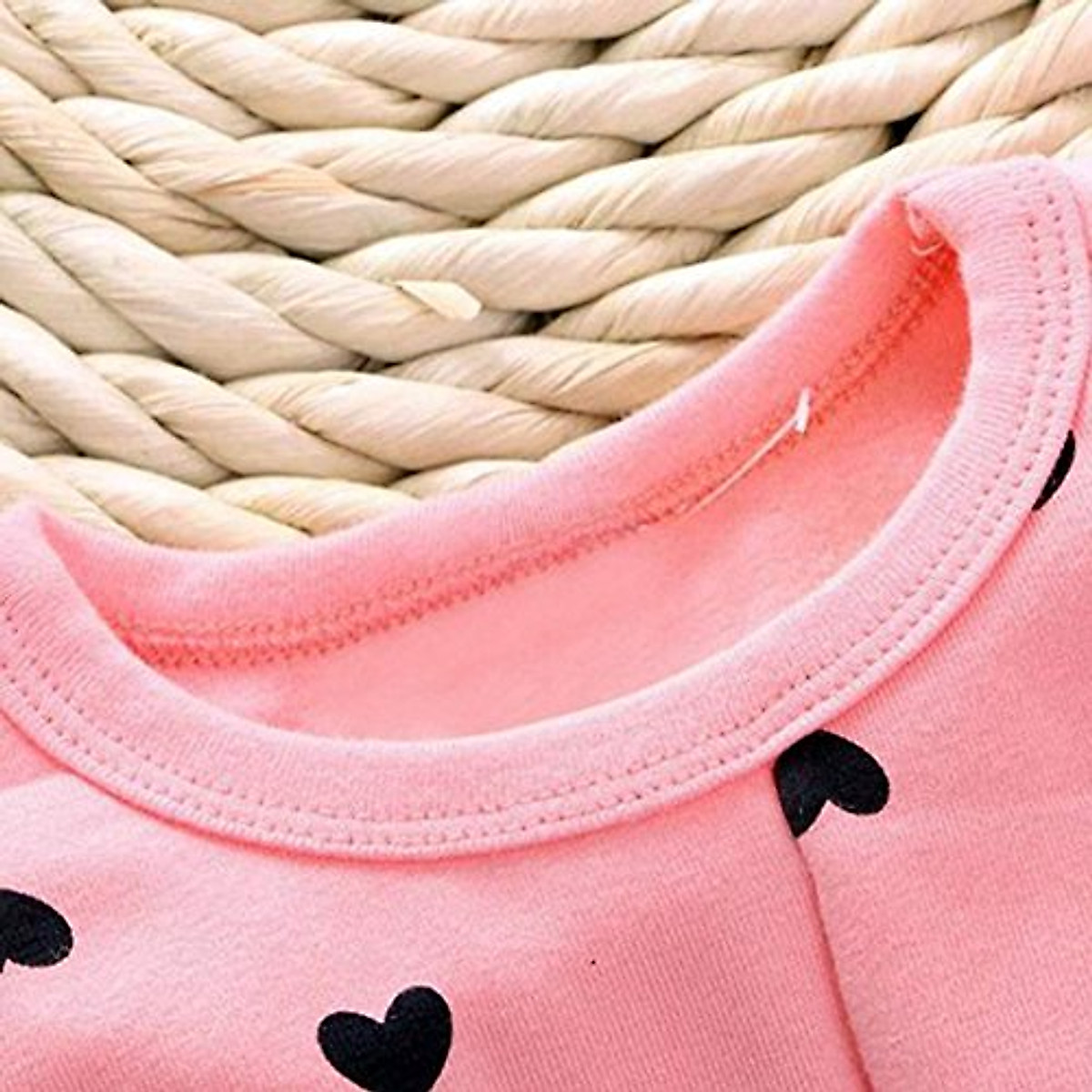 Cute Toddler Baby Girls Clothes Set Long Sleeve T-Shirt and Pants Kids 2pcs Outfits (Pink2, 2-3 T)