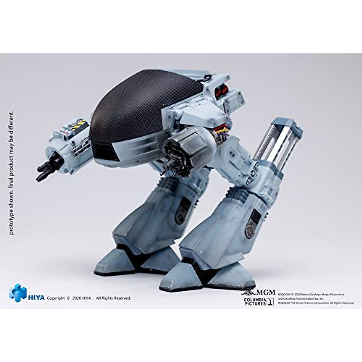 Hiya Toys Robocop: Battle Damaged ED-209 1:18 Scale Action Figure, Multicolor
