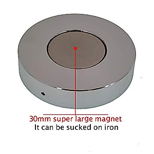 XMLEI Aluminum alloy high precision horizontal bubble universal high precision small level bubble level meter circular bubble correction Convenient and quick (Silver-blue - with magnetic-luminous)