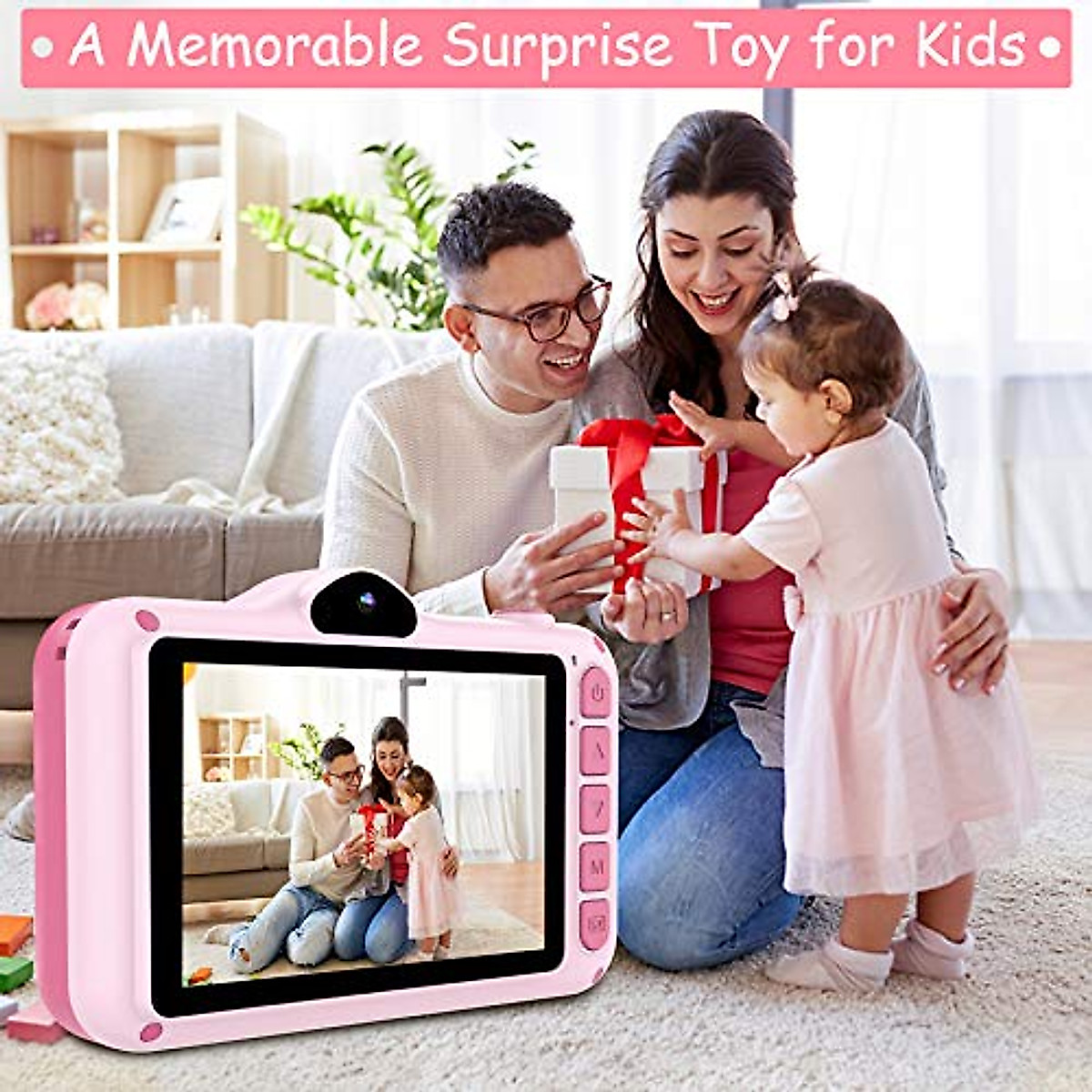 Coolwill Kids Camera for Girls and Boys, 12MP Kids Digital Camera with 3.5'' Large Screen & 8X Digital Zoom, Children's Birthday Gifts Camera for Kids Age 3 4 5 6 7 8 9 10 with 32G TF Card