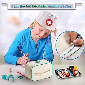 Doctor Kit for Toddlers 3-5, 27Pcs Doctor Kit for Kids, Pretend Doctor Playset, Durable Medical Kit with Toy Stethoscope, Medical Bag and Other Accessories, Doctor Toy Gifts for Boys and Girls Ages 3+