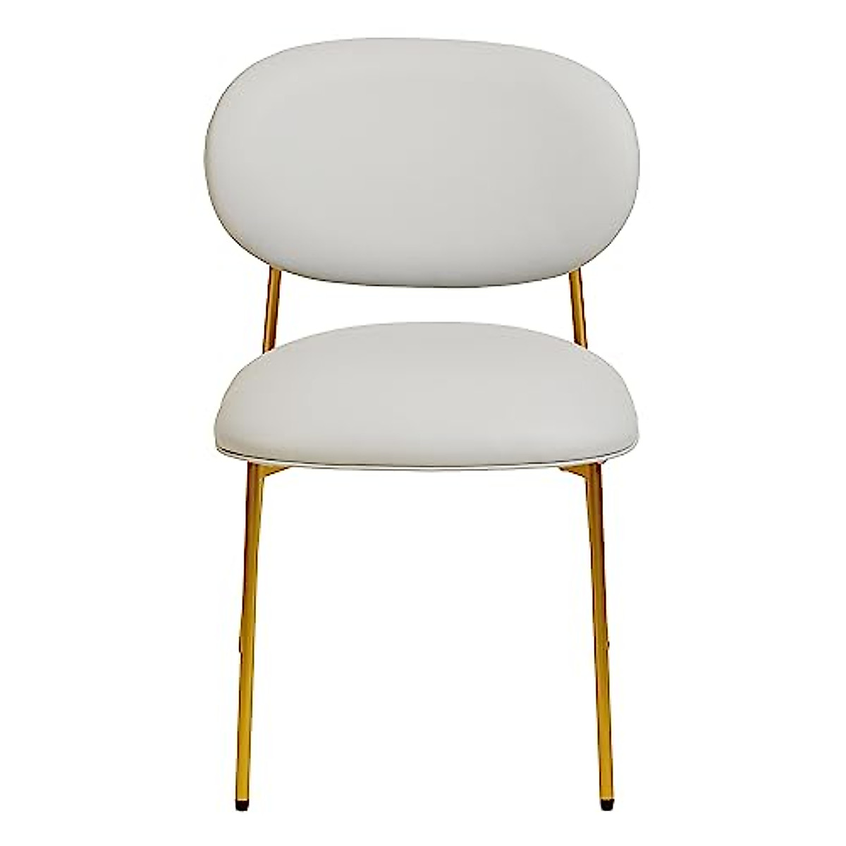 Tov Furniture McKenzie Light Grey Vegan Leather Stackable Dining Chair - Set of 2