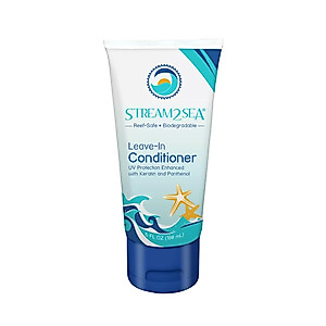 Leave-In Hair Conditioner Detangles & Replenish Hair Moisture Natural Reef Safe Formula - Sulfate and Paraben Free with UV Protection by Stream2Sea