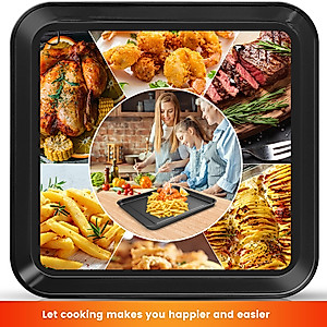 10" × 10" Enamel Baking Pan for Breville Compact Smart Oven，Food Grade Non-stick Toaster Oven Replacement Parts Accessories Compatible with Breville Mini Smart Toaster Oven, Dishwasher Safe