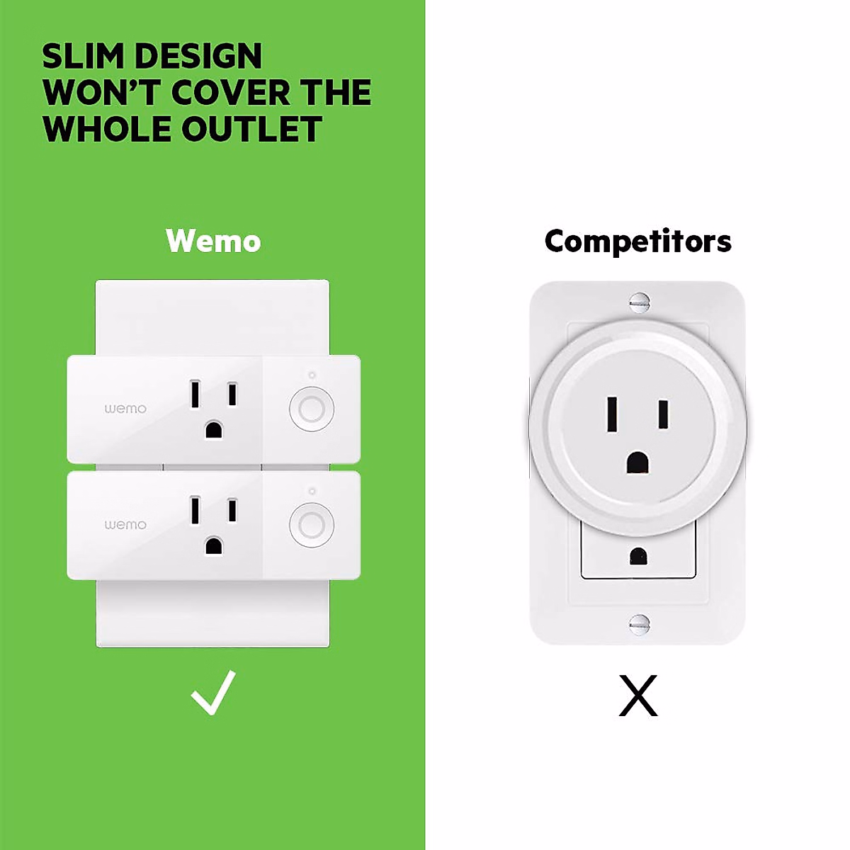 Wemo Mini Smart Plug Compatible with Alexa, Google Assistant & Apple HomeKit, 5-pack (Certified Refurbished)