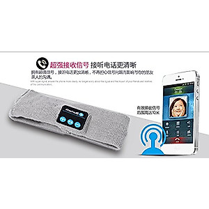 Wireless Bluetooth Stereo Headphones Sports Sleeping Headband Headset Headphone Speaker (Dark Grey)