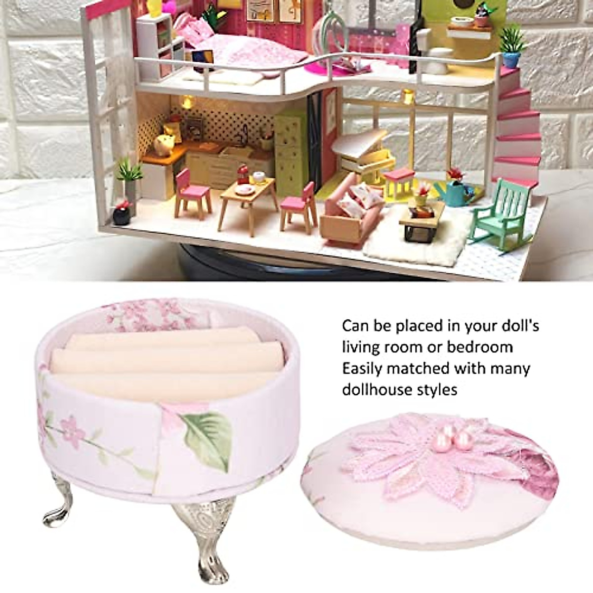 Agatige Baby Toys Jewelry Storage Box, Openable Cover Lace Flower Soft Cloth Kids Jewelry Box for Home Decoration