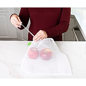 Joie Reusable Produce Bags 5pc Set, Sustainable, Nylon, Mesh, Machine Washable, Eco-Friendly