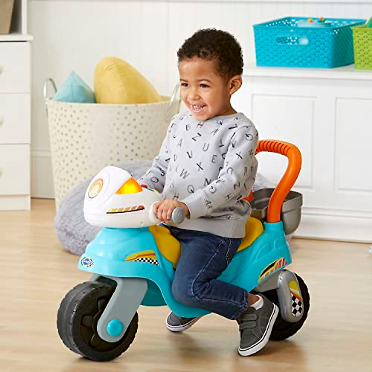 VTech 3-in-1 Step and Roll Motorbike (Frustration Free Packaging), Teal, Large