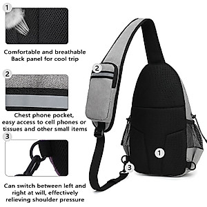 JEBATOXI Crossbody Sling Backpack Sling Bag Multipurpose Chest Bag Travel Hiking Daypack