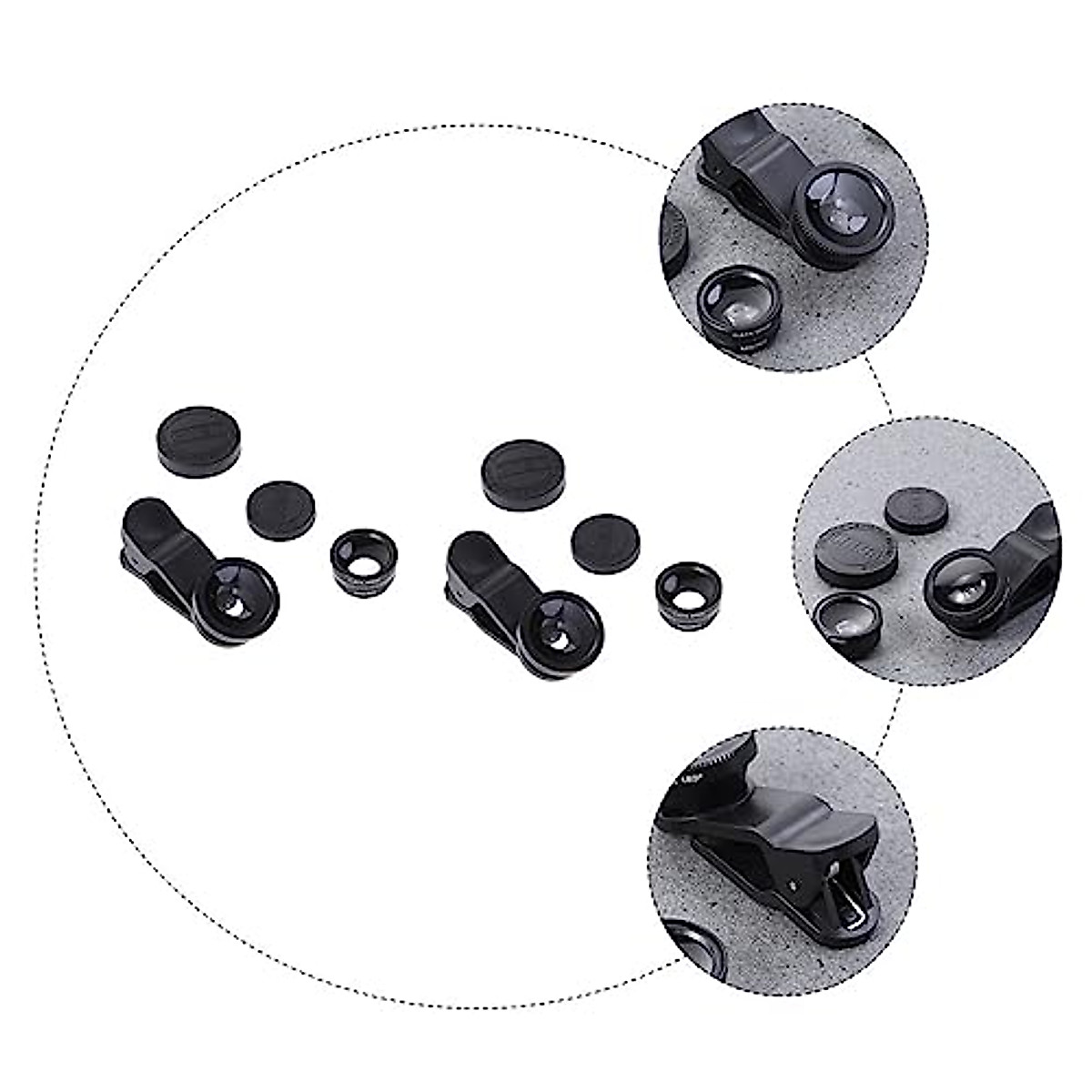 NOLITOY 2PCS Phone Lens Wide Angle Lens Smartphone Phones Smartphones Fish Eye Lens for Phone 13 3 in 1 Phone Camera Lens Phone fisheye Lens Optical Lenses Phone Clip-on Camera Lens Triple