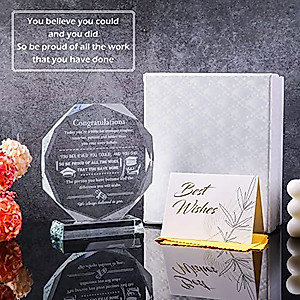 Movdyka Graduation Gifts for Her Him Cool, High School College 2023 Graduation Gifts for Her, Congratulations Inspirational Glass Keepsake for Masters PHD Degree