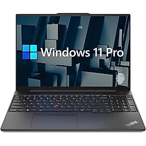 Lenovo ThinkPad E16 Business Laptop, 16" WUXGA Display, AMD Ryzen 7 7730U (Beat Intel 13th i5-1335U), 16GB RAM, 1TB PCIe SSD, Webcam, HDMI, RJ-45, Fingerprint Reader, Wi-Fi 6, Windows 11 Pro, Black