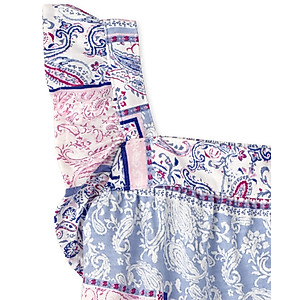 The Children's Place Baby Girls' and Toddler Sleeveless Dressy Special Occasion Dresses, Navy Flutter, 5T