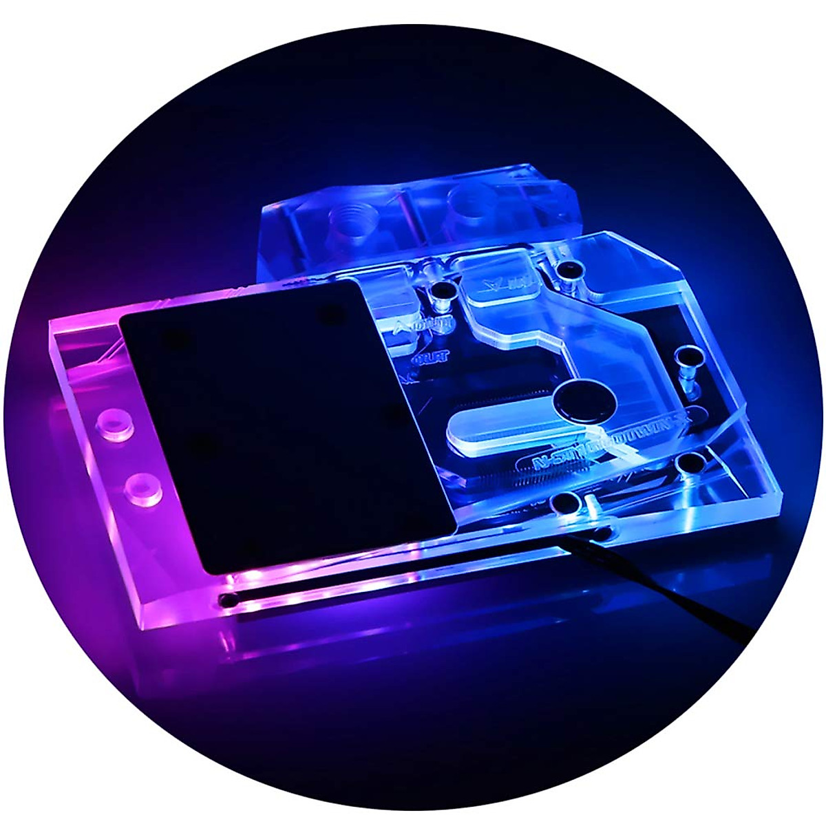 GPU Copper Waterblock G1/4 Threads Full Cover Water Cooling Water Block PC Liquid Cooling GPU Watercooling Block for Graphic Card ZOTAC Gaming GeForce GTX 1660 Twin Fan 5V RGB RBW LED