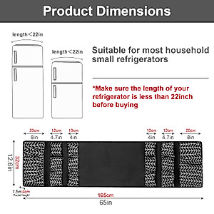 Mayniu Mini Fridge Organizer with 15 Pockets, Over The Fridge Storage Organizer Caddy for Pantry, Dorm, Office, Cutlery, Utensils, Bottles, Plates, Spice, 65" x 12.6" (Black)