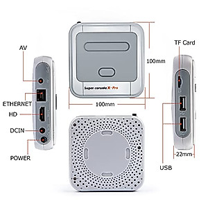 Kinhank Super Console X PRO Retro Game Console with 117,000+ Classic Games,Video Game Console for 4K TV,Dual System,Emulator Console Compatible with Most Emulators,WiFi/LAN,Best Gift