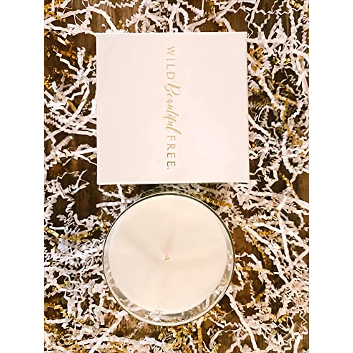 Lavender and Vanilla Organic Aromatherapy Candle with Pure Essential Oils for Stress Relief and Sleep - Dream Elephant Luxury Candle by Wild Beautiful Free