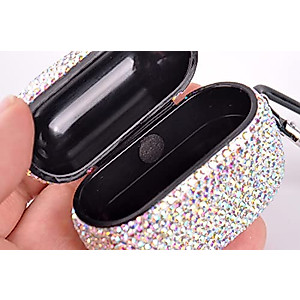 Sparkly Case Compatible with AirPods 3rd Generation with Keychain,Shockproof Protective Premium Bling Rhinestone Cover Skin for AirPods 3 Charging Case (AB not Pro)