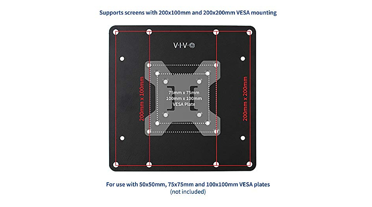Adapt VESA Mounts to 200x200mm | VIVO Adapter Plate