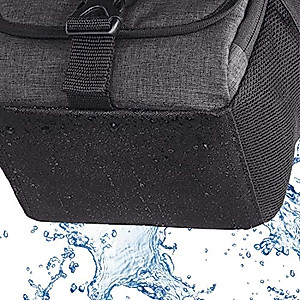 Hama Camera bag Valletta (size 90, compact case, strap, flap with closure, all brands such as Nikon, Canon, Olympus, Sony, …) Black/Red