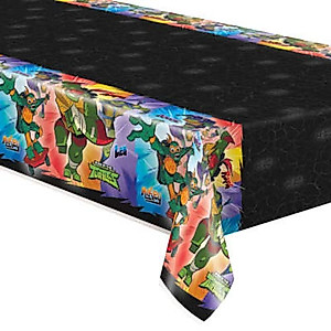 Unique Teenage Mutant Ninja Turtles Plastic Table Cover, 54" x 84", Multi Color (79303)