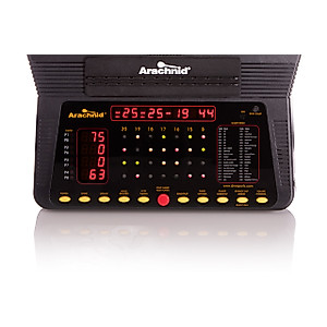 Arachnid Cricket Pro 750 Electronic Dartboard Features 36 Games with 175 Variations for up to 8 Players - Available with Optional Wood Dartboard Cabinet